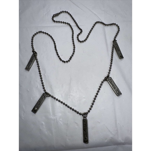 J&J | Jewelry | Jj Jonette Necklace Dance Sing Laugh Play Love Charms ...